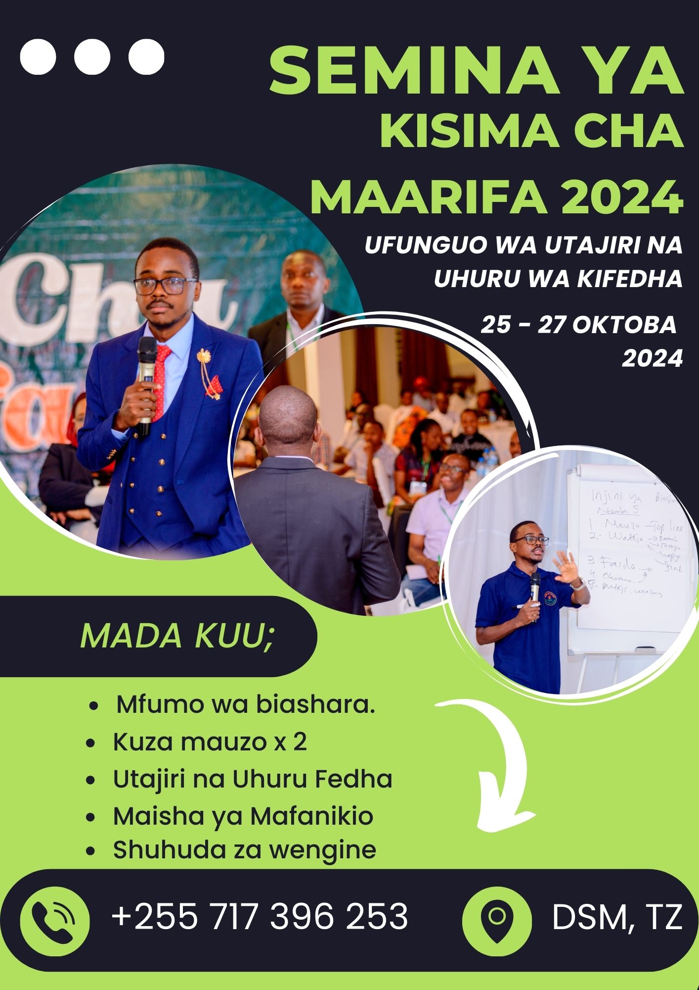 Karibu Kwenye Semina Ya Kisima Cha Maarifa 2024; Ufunguo Wa Utajiri Na ...